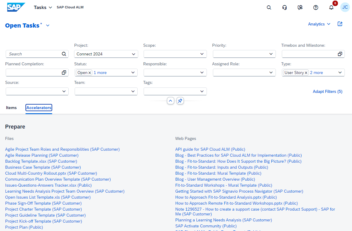 Introducing the SAP Activate Roadmap for SAP Cloud ALM
